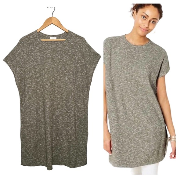 J. Jill | Sweaters | J Jill Pure Easy Sweater Tunic Marled Side Slit Round Neck Dolman Soft ...